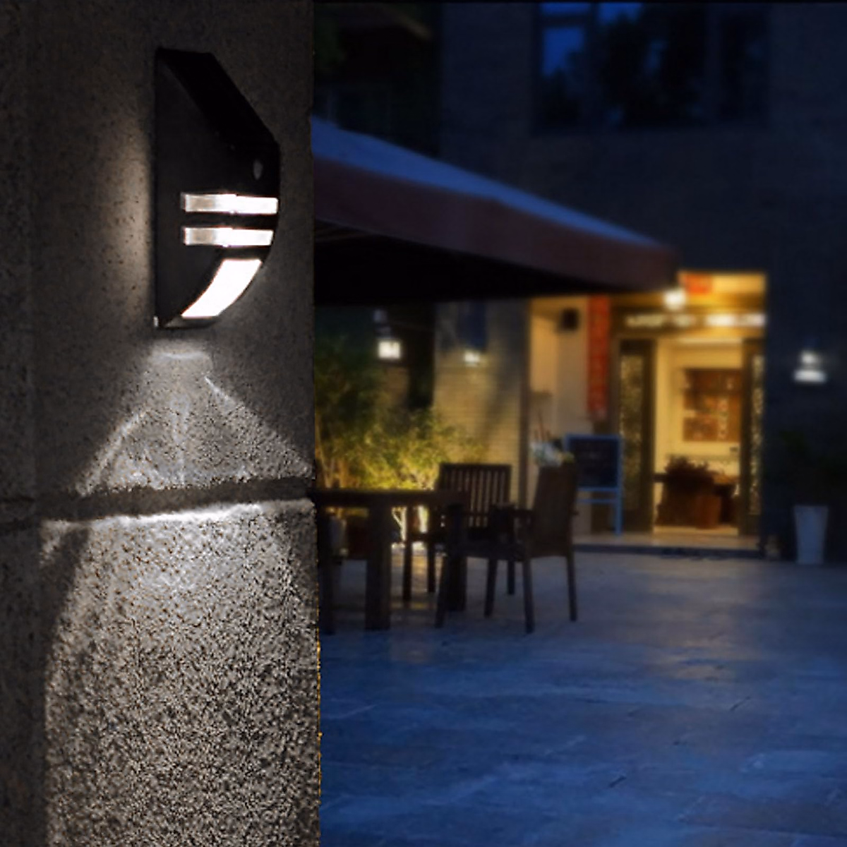 Solar Wall Light, LEDs Light Source Energy Saving Solar Powered Light Heatproof Solar Power Motion Sensor Lamp for Illumination in Outdoor Courtyard (3)