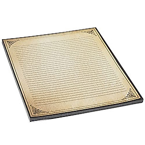 48 Sheets Vintage Lined Paper with Antique Border Design, Aged Stationery for Writing Letters, Invitations (8.5 x 11 In)