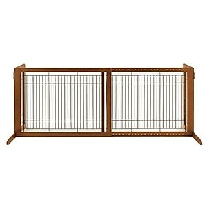 Richell Wood Freestanding Pet Gate, High-Large, Autumn Matte Finish