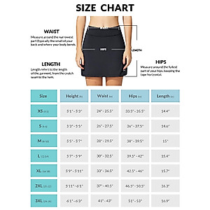 BALEAF Women's Golf Skorts Tennis Skirts with Pockets Athletic Running Workout Sports Black Size L