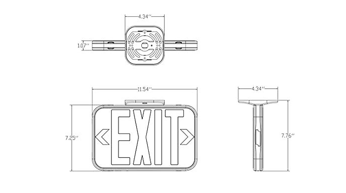 LIT-PaTH LED Emergency EXIT Sign - Reliable & Versatile
