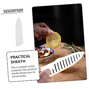 6pcs Scabbard Knife Blade Protectors Cutter Accessories Cutter Plastic Cutter Cover Cutter Guard Cook Cutter Sleeve Plastic White Knives Storage Box Knife Sleeves Cover