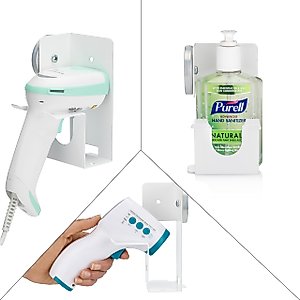 Carstens Barcode Scanner Mount, Magnetic Grip Barcode Scanner Holster, Steel, White