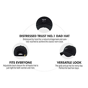 KBSV-055 BLK Trust No One Baseball Cap Dad Hat Adjustable Cotton Vintage