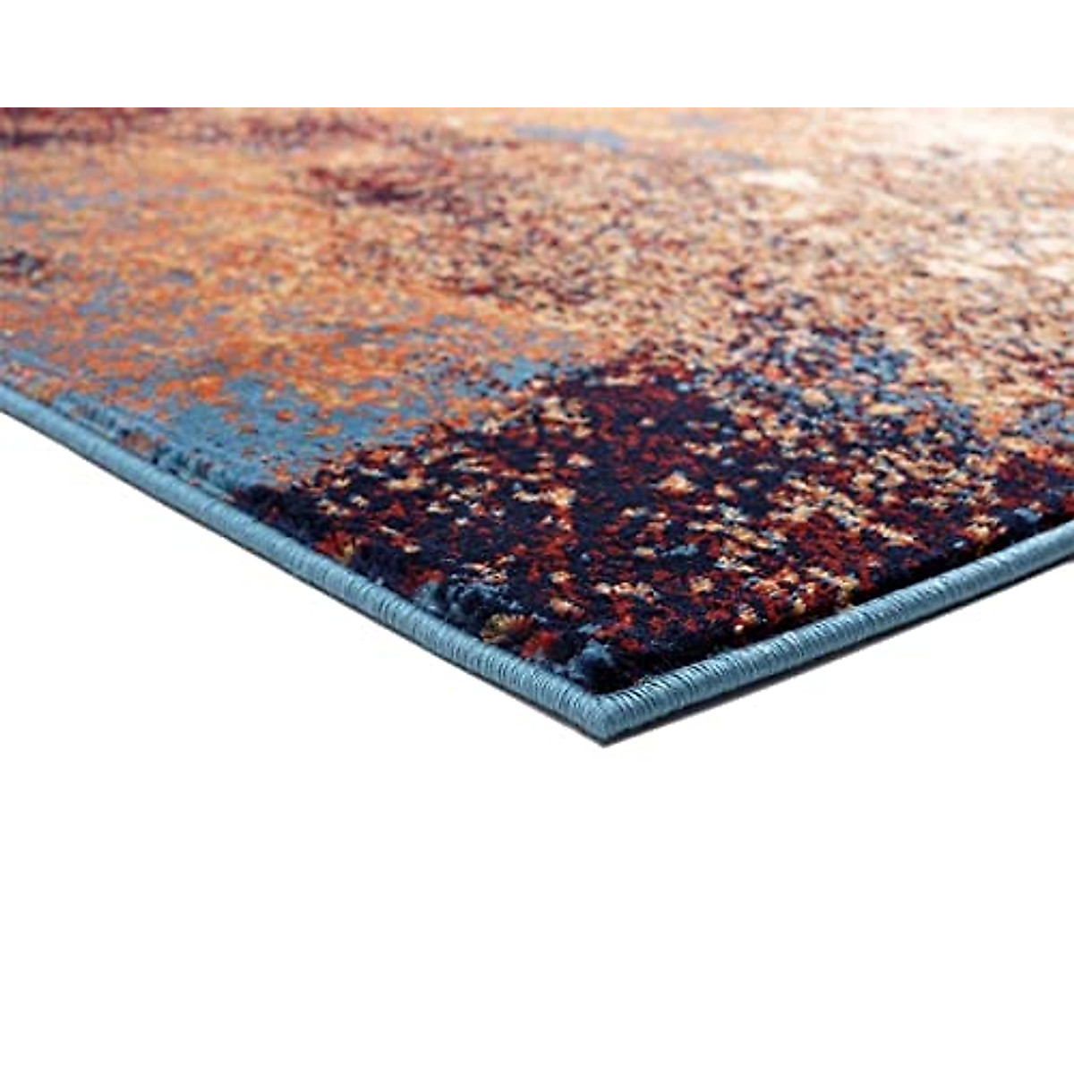 LUXE WEAVERS – Howell Collection – Modern Splatter Blue 5 x 7 Abstract Area Rug