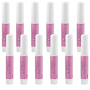 Strong Nail Glue for Press on Nails, 12Pcs Professional Nail Glue, Nail Glue for Acrylic Nails, Nail Tips, Broken Nail, Long Lasting Nail Bond Glue, Nail Adhesive Glue for False Nail Tips