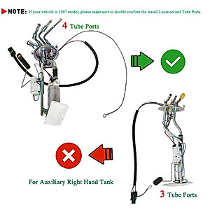 Fuel Pump Assembly for Chevrolet Blazer R10 R20 V10 V20 GMC Jimmy R1500 R2500 V1500 V2500 Suburban (with 31 Gallon Tank)