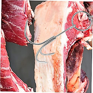 DIKACA Clothes Rack 2pcs Meat Processing Home Bacon Duck Smoker Accessories Roast Storage Tool Ham Steel Triple Garden Cm Hanger Butcher Professional for Hook Grill Kitchen BBQ Drying Prosciutto