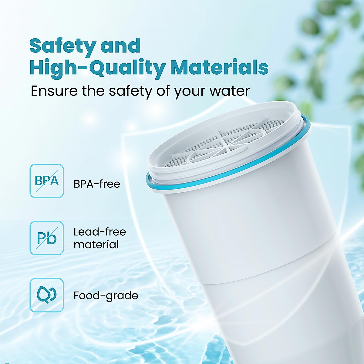 Waterspecialist NSF/ANSI 42 Certified Replacement Water Filters (Pack of 4), Replacement for ZeroWater® ZR-017 Pitcher Filters and Dispenser Filters, Reduce TDS, Chlorine, PFOA/PFOS and More