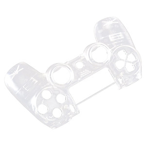 eXtremeRate Transparent Clear Custom Faceplate Cover, Replacement Front Housing Shell Case Compatible with ps4 Slim Pro Controller JDM-040/050/055 - Controller NOT Included