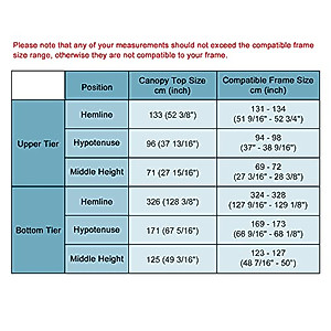 Yescom 10.6'x10.6' Gazebo Top Replacement for 2 Tier Madaga Frame Canopy Cover Patio Garden Yard Light Beige Y00710T01