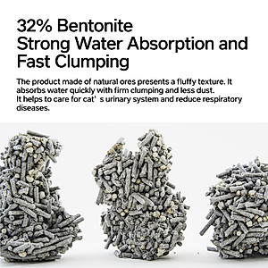 pidan Mixed Cat Litter Tofu with Activated Carbon Bentonite Flushable Odor Free Absorbent and Fast Drying Selected Quality Pea Dregs Solubility in Water Vacuum Package (6L-5.3lb/Bag, 1bag)