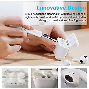 AOMIG Bluetooth Earbuds Cleaning Pen,4 in 1 Multifunction Cleaner Kit with Soft Brush for Wireless Earphones Bluetooth Headphones Charging Box Accessories, Computer, Keyboard, Camera