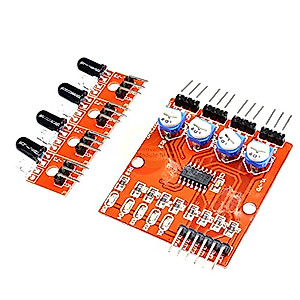 Four Way 4 Channel Infrared Detector Tracking Line Obstacle Avoidance Sensor Module DIY Smart Car Robot Module Board for Arduino