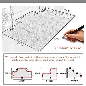 Clear PVC Desk Chair Mat Chair Mat for Floor Protection, PVC Clear Transparent, Non-Slip Floor,1.5mm,Non-Slip Office Chair Mat Desk Pads Mat,Transparent Waterproof Chair Mat for Hardwood Floor Carpet