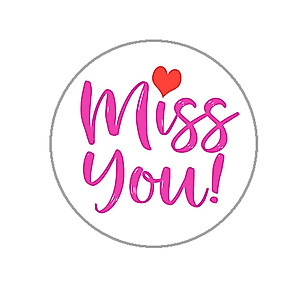 Keep in Touch Envelope Seals & Stickers- 1.2" Hello, Miss You, Stay Safe Stickers - 144 Stickers (Variety)