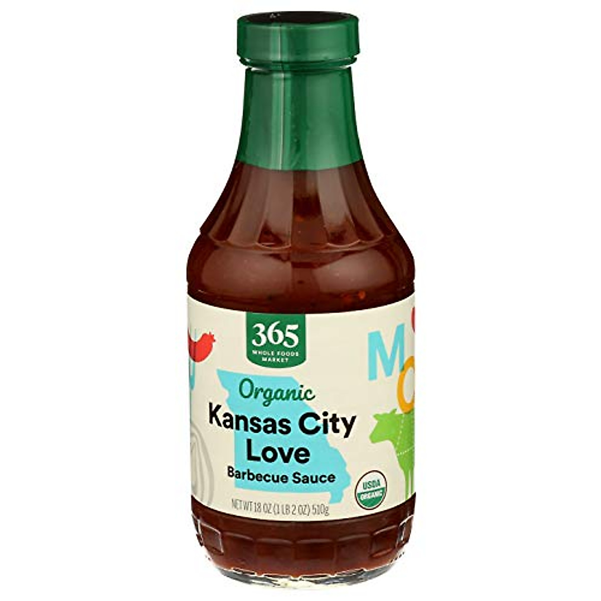 365 by Whole Foods Market, BBQ Sauce Kansas City Organic, 18 Ounce