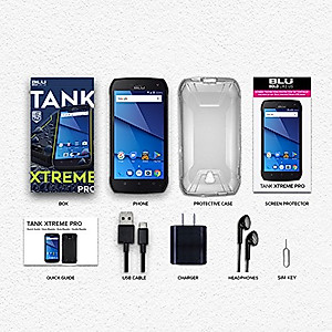 BLU T0010UU BLACK Tank Xtreme Pro -Water proof Smartphone, 4G LTE -Black