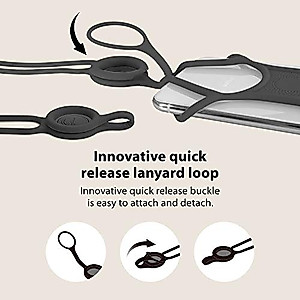 Bone】 Strap Phone Tie, Silicone Wrist Lanyard, Universal Cell Phone Wrist Holder, Hand Strap Smartphone Case: iPhone XS XS Max XR X Samsung Galaxy S10 S9 S8 Note 10 9 Pixel 3 XL-Black