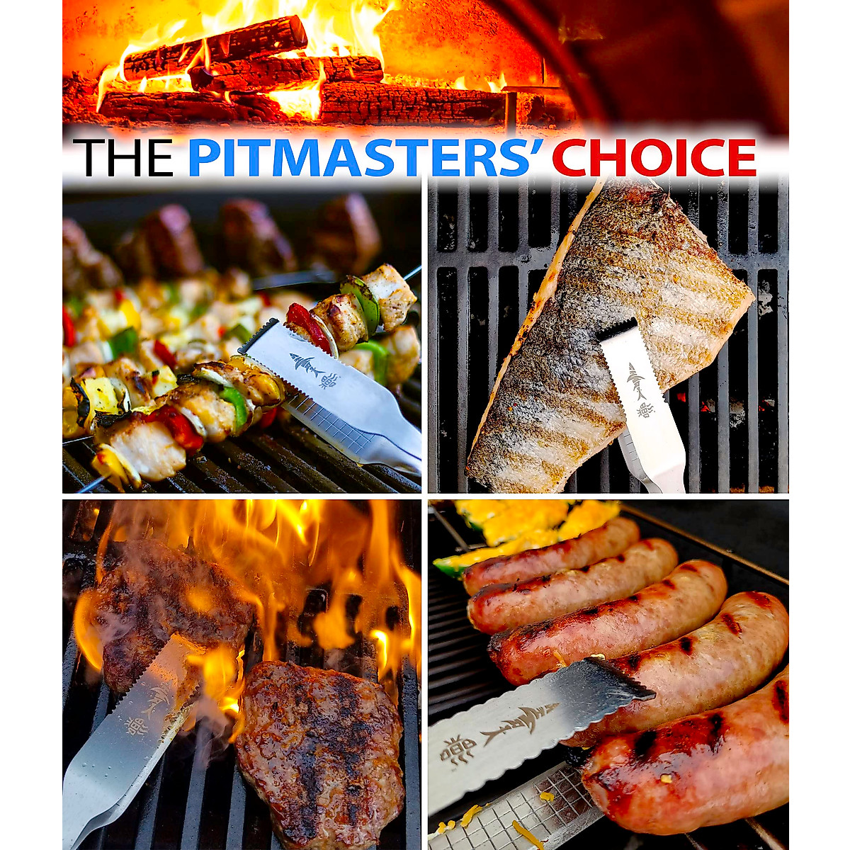 Long Tongs for Grilling: 17.5" Heavy Duty Extra Long BBQ Tongs. Scissor Grip Grilling Tongs, Stainless Steel Metal Tongs for Cooking, Kitchen & Outdoor Barbecue - Grilling Tools & Dad Gift, Green