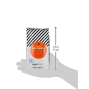 AmazonFresh Decaf Colombia Whole Bean Coffee, Medium Roast, 12 Ounce