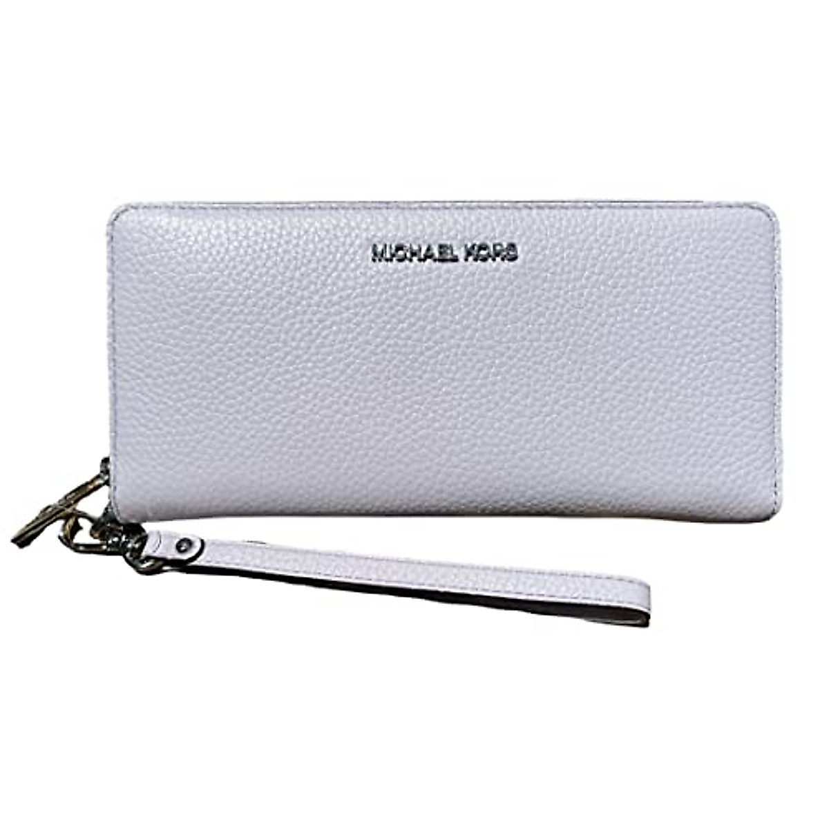 Michael Kors Jet Set Large Continental Wristlet Pebbled Leather Purple Lavender