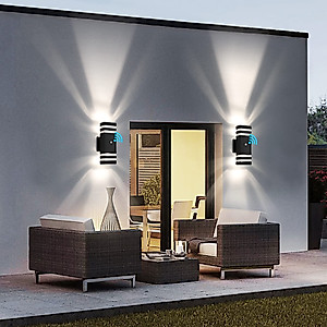 ZSMAIKU Dusk to Dawn Led Outdoor Lighting, Outdoor Light Fixture 2 Pack, GU10 14W IP65 3000k 1200LM Warm White,Aluminum Outdoor Wall Lights,Waterproof Exterior Lights for House Porch Patio