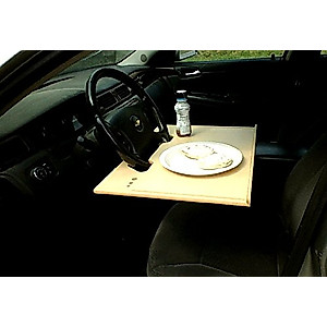 Wheeldesk Contractor Size (23 1/2" x 16 1/2") C-Desk Works Best in Larger Vehicles - Very Big Writing Surface - Mobile Office - Steering Wheel Laptop Table - Automobile Desk - Multipurpose Workstation