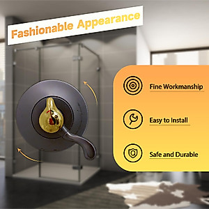 RP28595PB Shower Temperature Knob and Cover Single Metal Lever Handle Replacement Parts for Delta Shower Faucet, Polished Brass