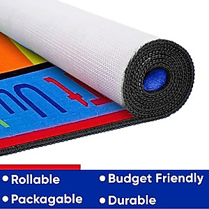 KidCarpet.com Sky's The Limit Classroom Rug 7'6" x 12' Oval Kid Educational Learning Rug for School Classroom, Kids Play Rug for Learning Numbers, Colors & Alphabets Area Rug for Kids