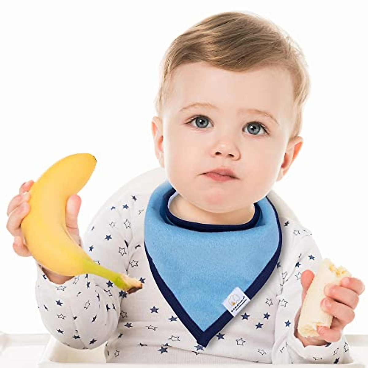 BIG ELEPHANT Baby Bandana Drool Bibs Set, Soft Absorbent Bibs for Teething and Drooling - 10 Pack Pattern