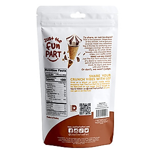 Just The Fun Part, Bite-Size Crispy Mini Waffle Cones with Premium Belgian Chocolate, Great for Snacks, Dessert, Grab & Go - Kosher, Milk Chocolate (Pack of 1)