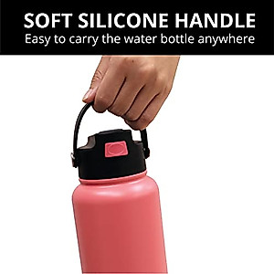 Hydraflow Hybrid - 34oz Triple Wall Vacuum Insulated Bottle with Flip Straw - Insulated Water Bottle - Stainless Steel Bottle - Water Bottle with Straw - Reusable Water Bottle (34oz, BLUEBERRY SWIRL)