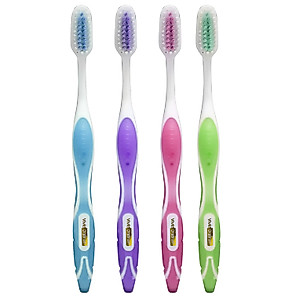Nylon Filament Toothbrush, Softer Bristles, OraBrush SmartKleen Toothbrush, Pack of 12, by Vivid