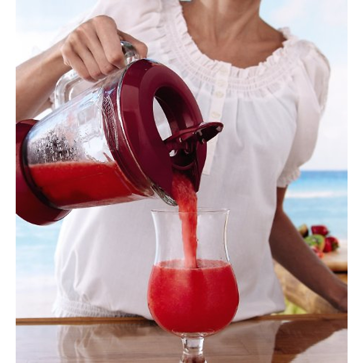 Margaritaville Fiji Frozen Concoction Maker with Easy Pour Jar and Party Guide