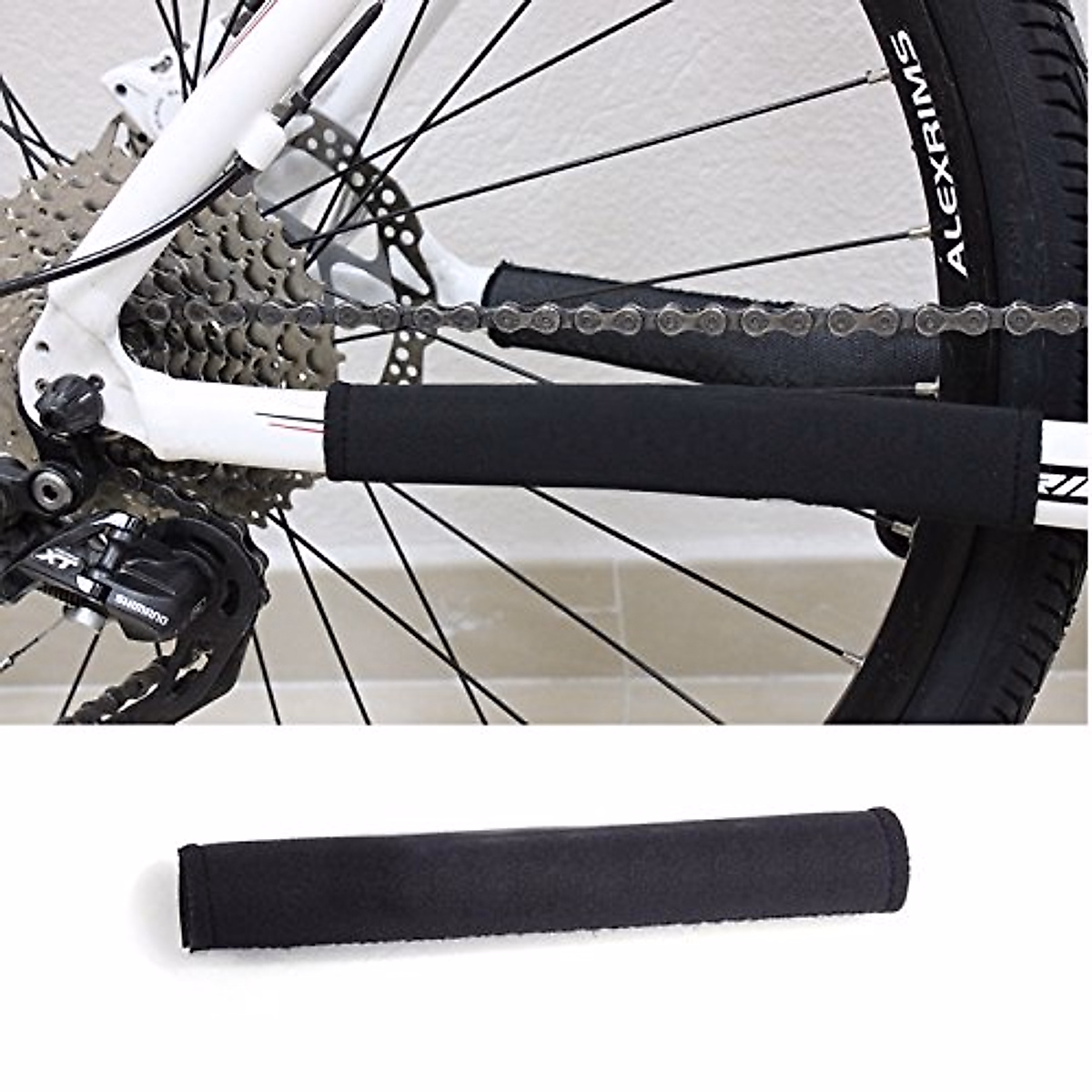 hebaotong Bicycle Frame Protection Protector, Mountain Bike Chain Chainstay Protector Rubber Care Cover Guard for Brake Cable Cycling