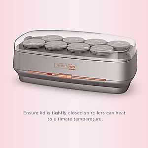 INFINITIPRO BY CONAIR Hot Roller Set with Ionic Generator, Eight 2-inch Jumbo Rollers plus Eight 2-prong clips