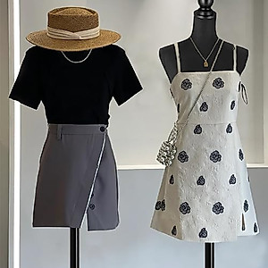 Dress Form Mannequin Torso, Female Sewing Bust Manikin Body, Pinnable Dressmaker Form with Stand for Display, Clothing Design, Black