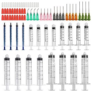 Glue Applicator Syringe with Blunt Tip Needle and Cap, for Liquid, Glue, Ink, Perfume, Lip Gloss Making