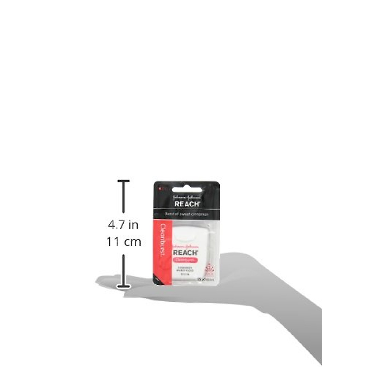 Reach Cleanburst Waxed Dental Floss, Oral Care, Cinnamon Flavored, 55 Yards