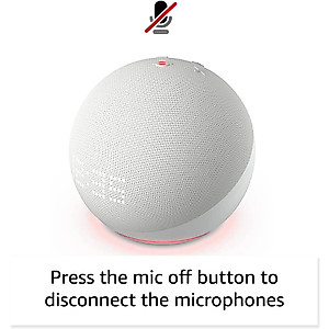 Echo Dot (5th Gen) with Clock | Cloud Blue with Philips Hue White Smart Bulb