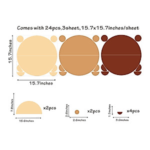 Half Circle Wall Decal Semicircle and Dots Abstract Wall Stickers Modern Geometric Decals Removable Peel and Stick Wall Stickers for Nursery Living Room Office Decor