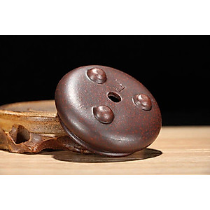 LOOPIG Round Chinese Yixing Zisha Mame Bonsai Pot 5.7x5.7x2.5cm