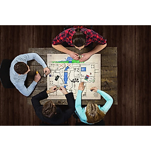 Melee Mats DND Map Starter Kit for Dungeons & Dragons Game - 23” x 27" Double Sided, Wet/Dry Erase Battle Terrain Grid - Ultimate Tabletop Board Gaming Experience with Accessories