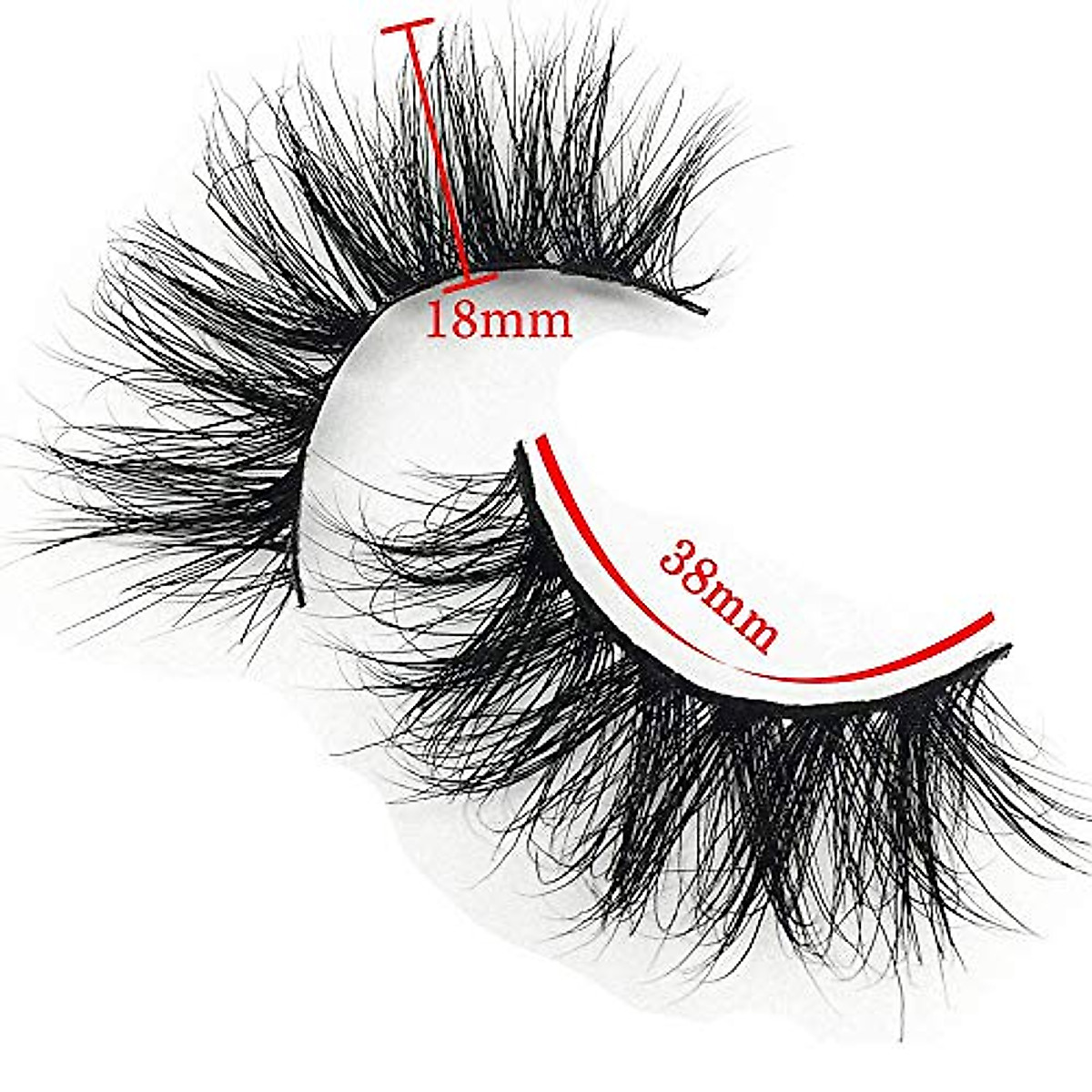GOO GOO Mink Lashes, 18mm Natural False Eyelashes 3D Layered Effect Real Siberian Mink Fur Fake Eyelashes Hand Made Strips Eyelashes Reusable Make Up 1 Pair Natural Lashes