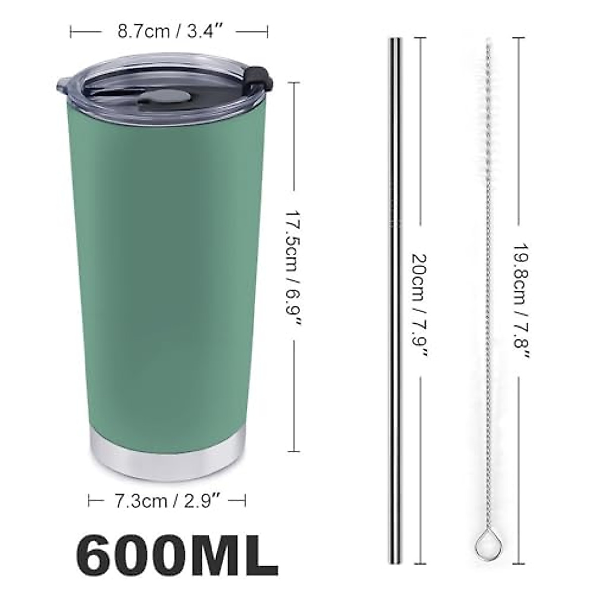 LLJEYOU Black Woman Flowers Birds Tumbler Insulated Travel Mug Stainless Steel Travel Tumbler Car Cup with Straw And Brush with Lid 20oz