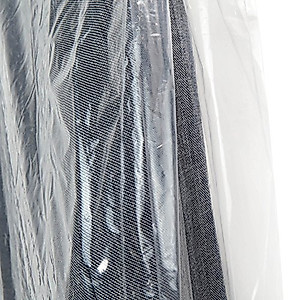 HANGERWORLD 50 Pack of 40inch Clear Plastic Garment Bags for Hanging Clothes for Dry Cleaning and Home Closet Storage Suit Cover 80 Gauge Polythylene