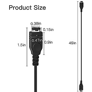GBA Link Cable, 2 Player Link Cable Connect Cord GBA Connection Line for Nintendo Gameboy Advance SP/Gameboy Advance, 3.9ft