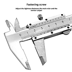 Vernier Caliper, High Accuracy Inside Outside Vernier Caliper Vernier Caliper Micrometer Gauge Measuring Tool for Length, Depth Measurements, Thickness, Carbon Steel Vernier Caliper