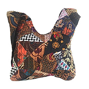 Oma® Boho Hippy Quilted Cross Body Shoulder Bag Purse Multi Color Heavy Duty Cotton - OMA FEDERAL (TM) BRAND